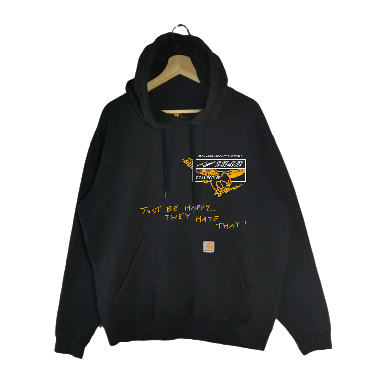 1340 JUST BE HAPPY - HOODIE (Black Friday 2022) – 1340 COLLECTIVE CO